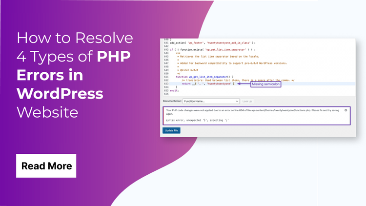 How to Resolve 4 Types of PHP Errors in WordPress Website