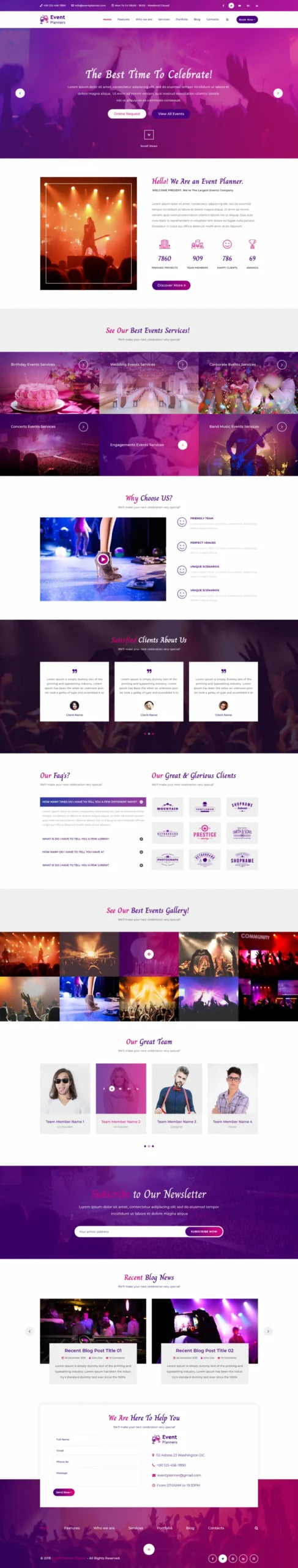 Best Event Planner WordPress Theme for Party Organizers – VW Themes