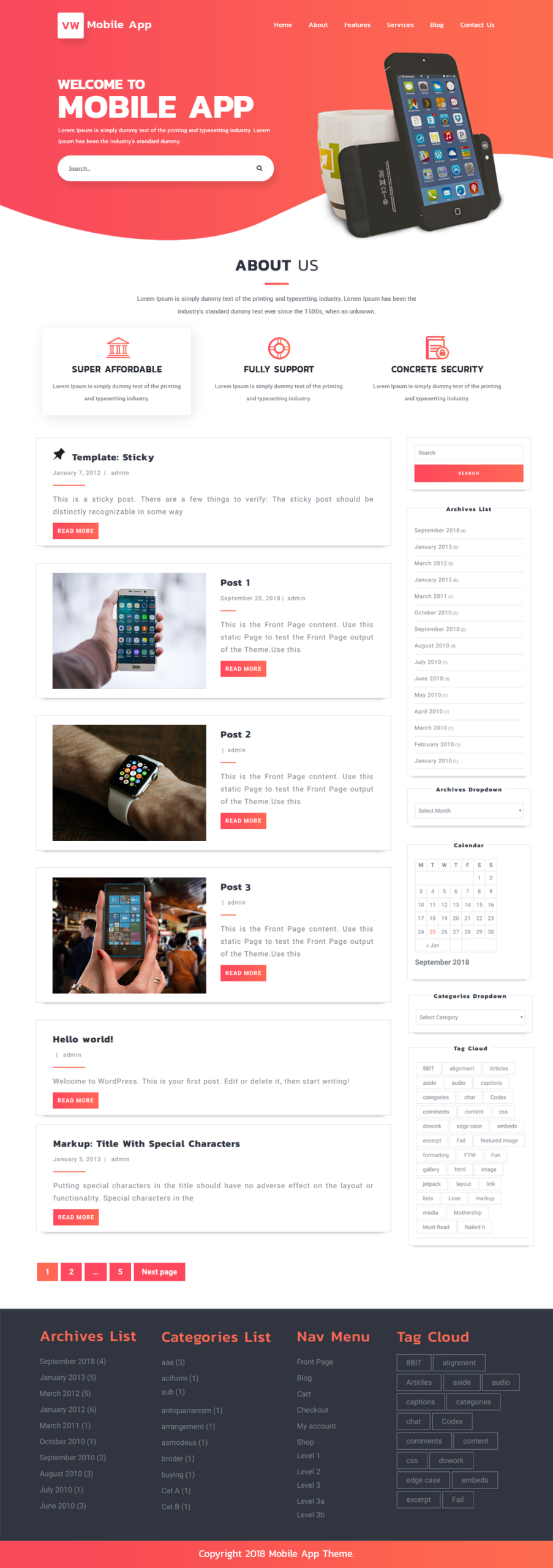 Best Free WordPress Mobile App Theme for App Developers