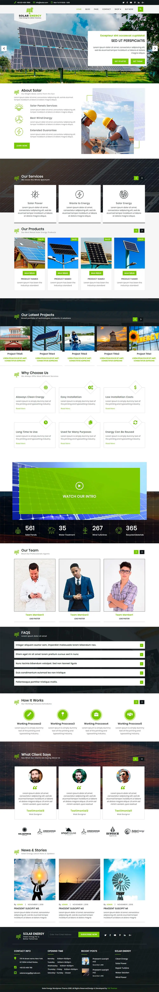 Best Solar Energy WordPress Theme for Solar Products
