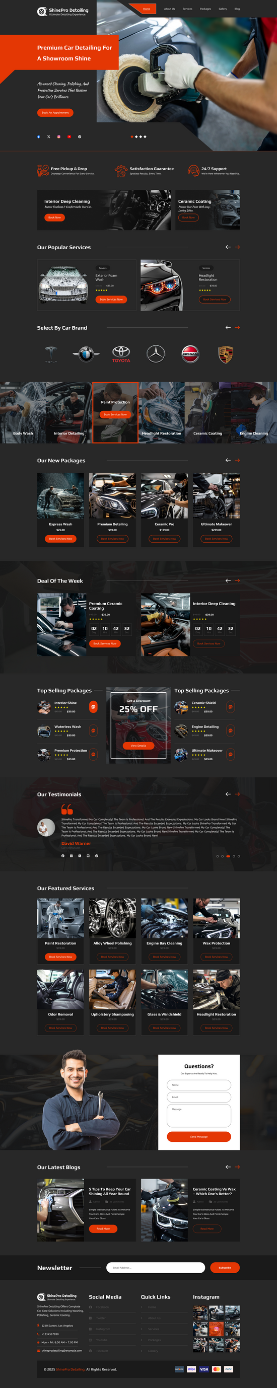 Best Car Detailing WordPress Theme for Auto Wash & Care Sites
