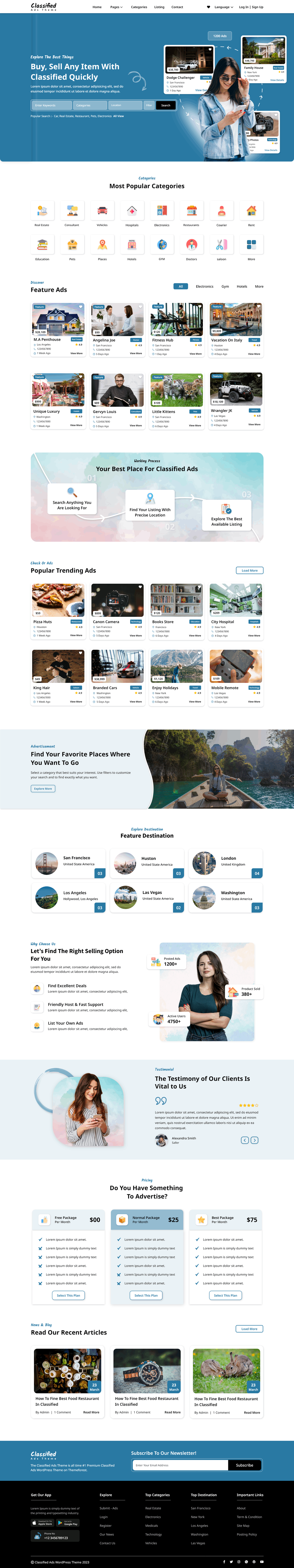 Dynamic Classified Wordpress Theme Explore Listings And More