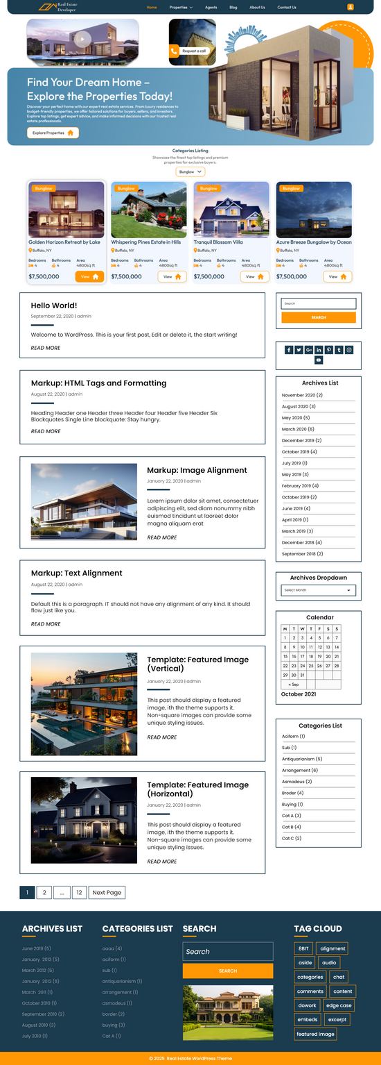 Free Property Developer WordPress Theme | Ideal For Brokers