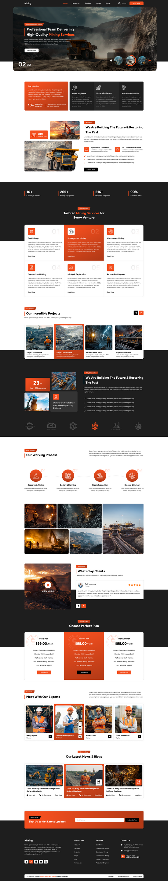 Mining WordPress Theme | Perfect For Mineral Extraction Pros