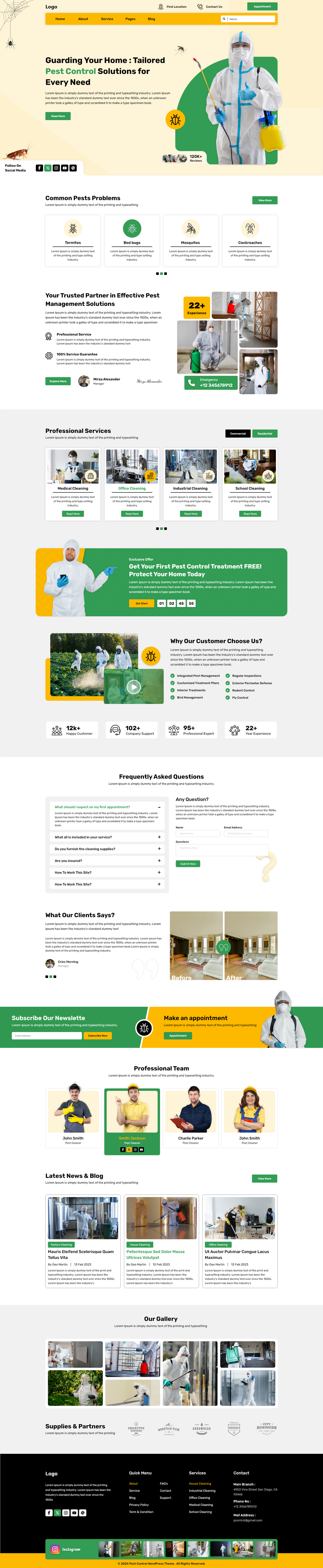 Professional Pest Control WordPress Theme for Your Business