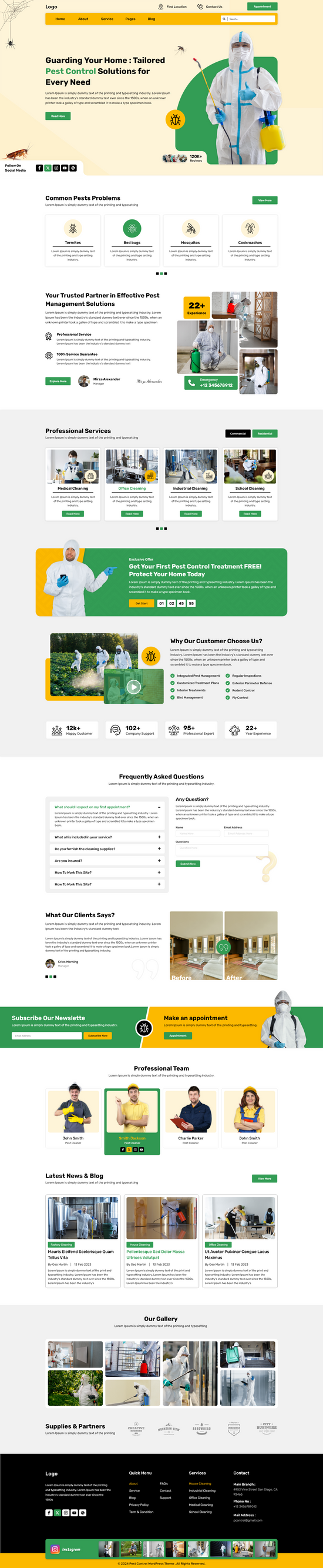 Professional Pest Control WordPress Theme for Your Business