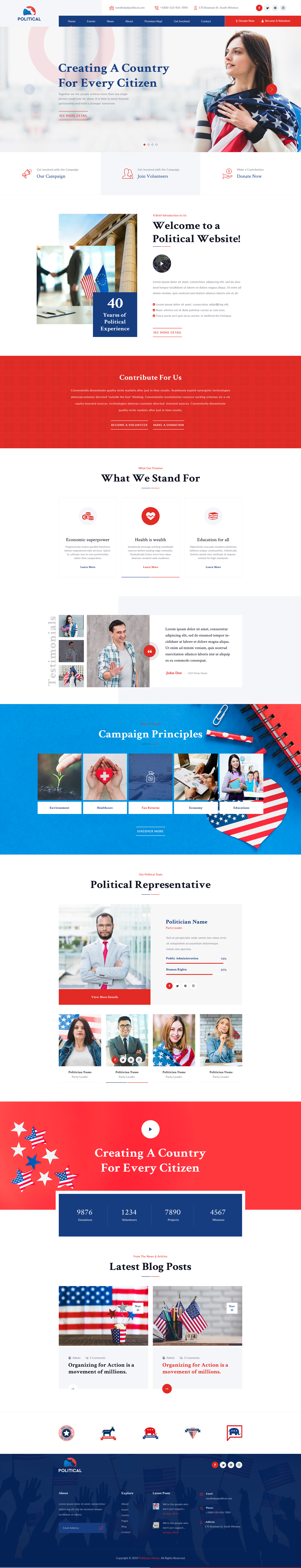 Campaign WordPress Theme For Political Parties And Campaigns.